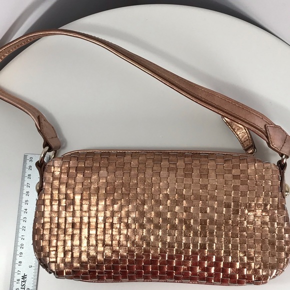 Elliott Lucca | Bags | Elliot Luca Purse Copper Colored Woven Leather ...